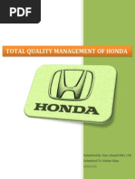 Honda's Total Quality Management Report | PDF | Quality Management ...