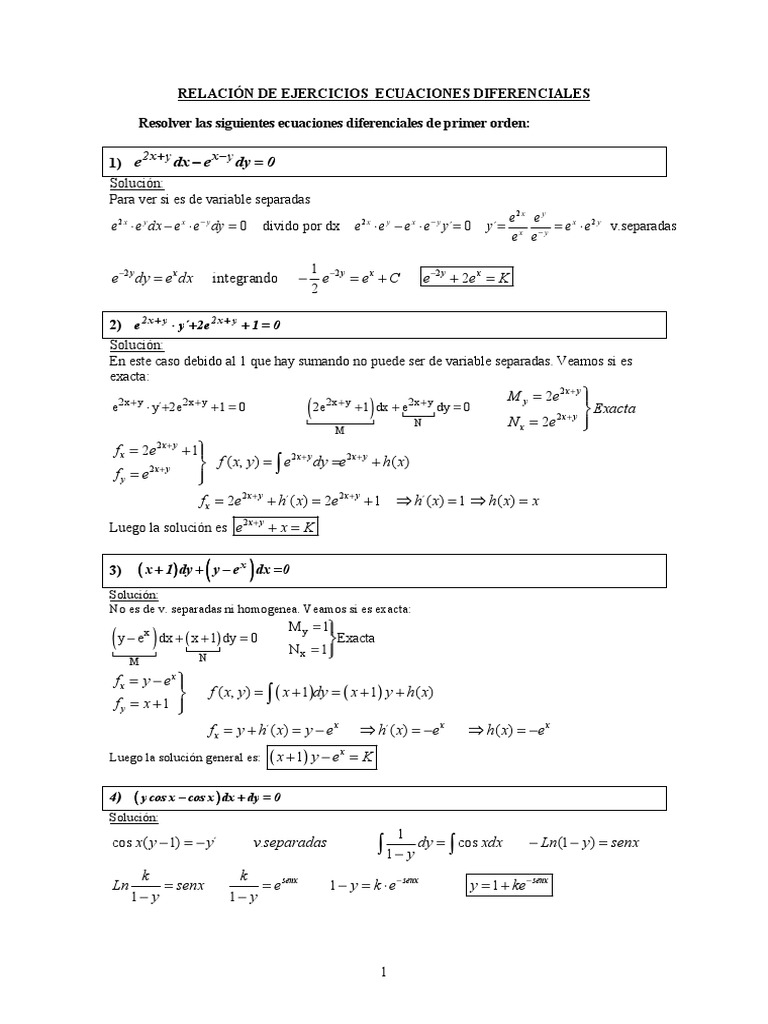 Ejercicios Resueltos de Ecuaciones Diferenciales II (1)