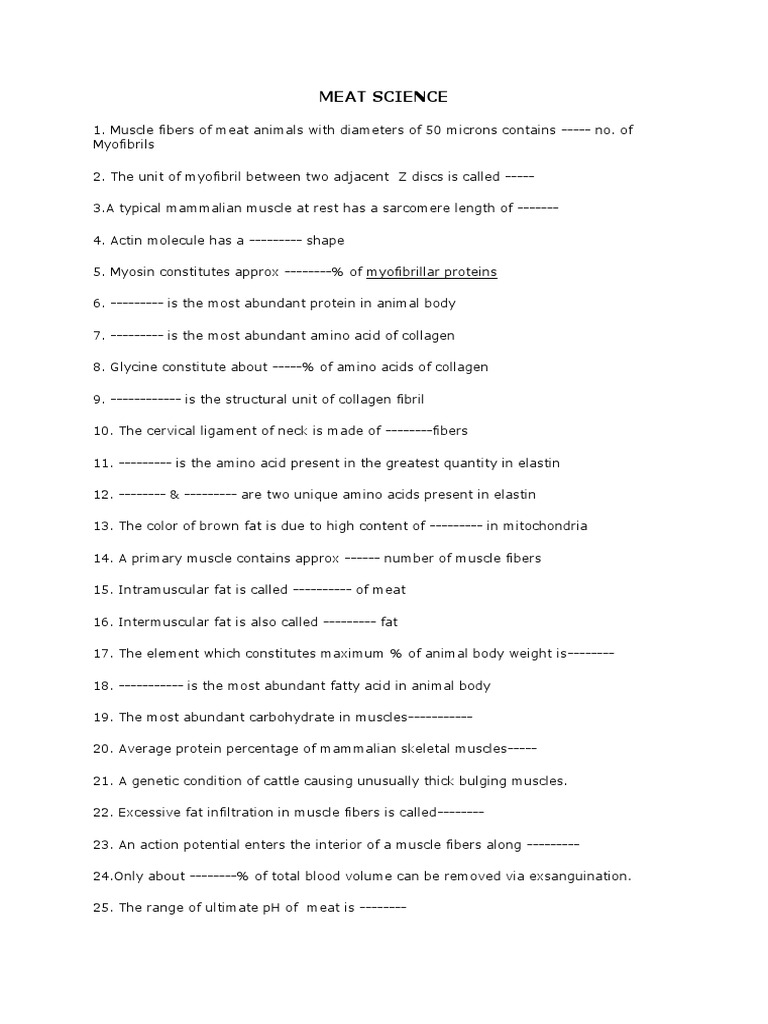 Meat Science | PDF