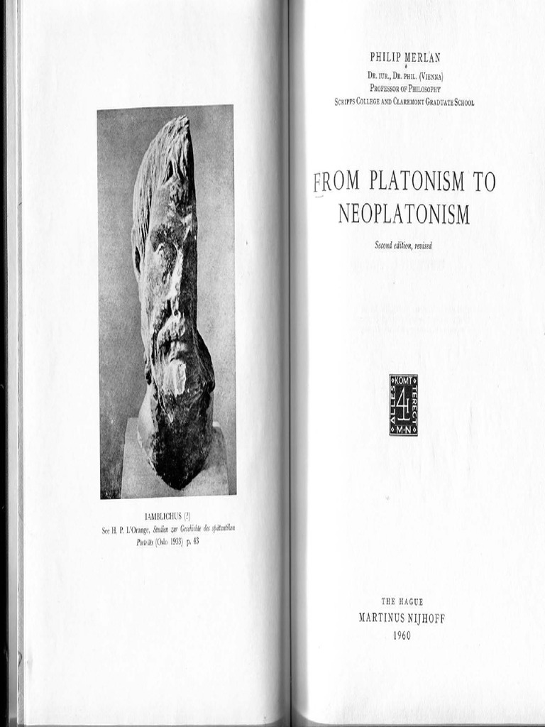 From Platonism to Neoplatonism by Philip Merlan