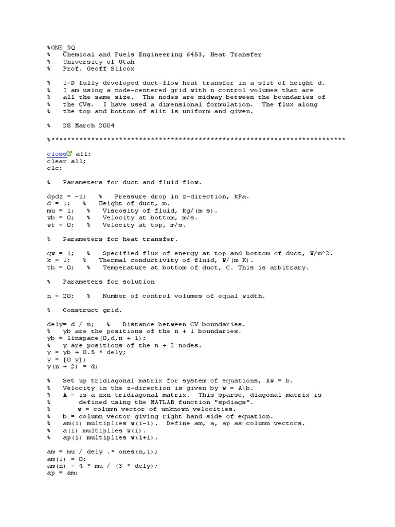 Heat Transfer With Matlab | Download Free PDF | Heat Transfer | Matrix ...