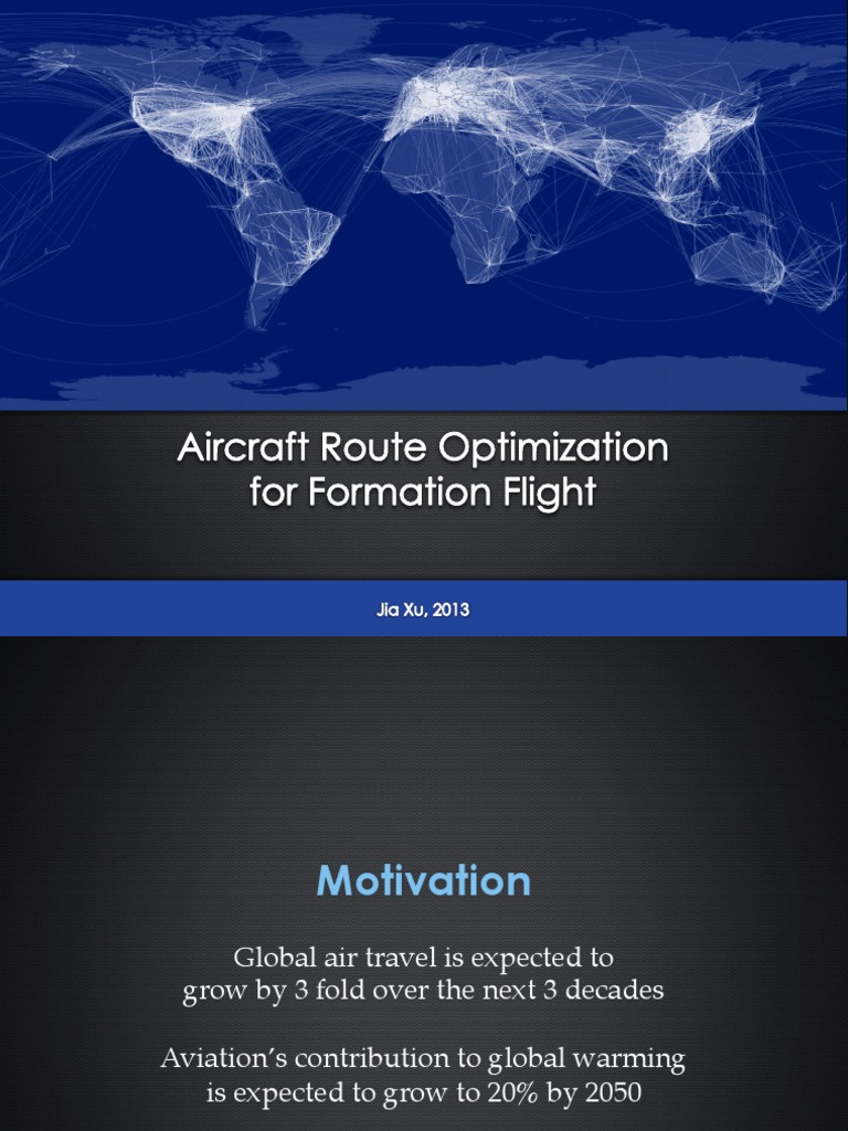 Presentation: Aircraft Route Optimization vfor Formation Flight | Air ...