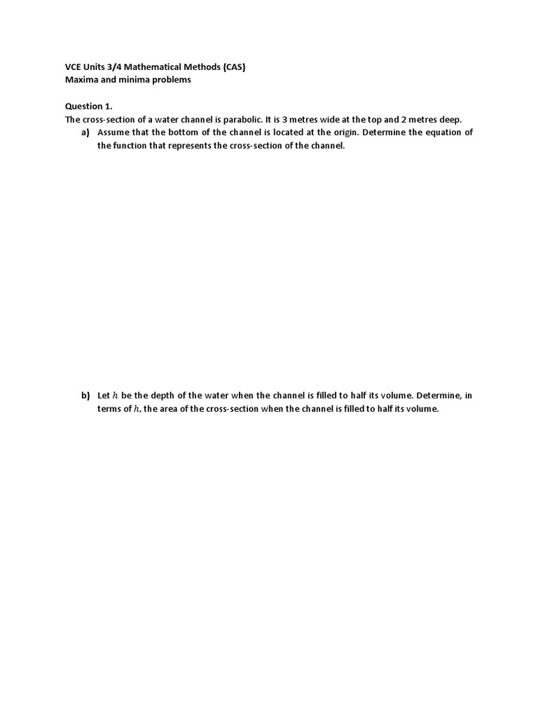 Maxima and Minima Worksheet | PDF | Tangent | Function (Mathematics)