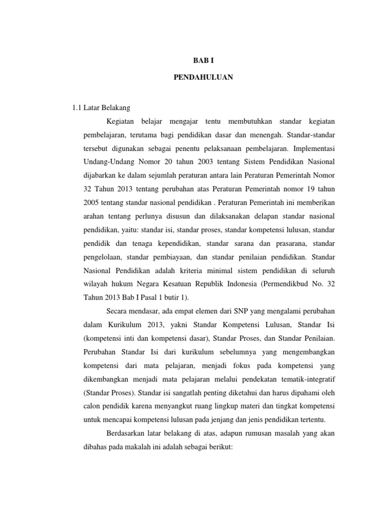 Standar Isi Kurikulum SMP 2013 | PDF