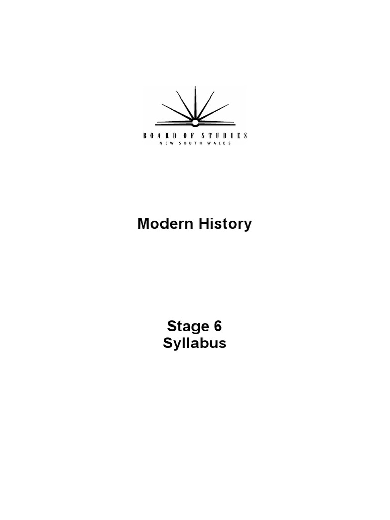Modern History Syllabus | PDF | Foreign Language Studies | Home & Garden