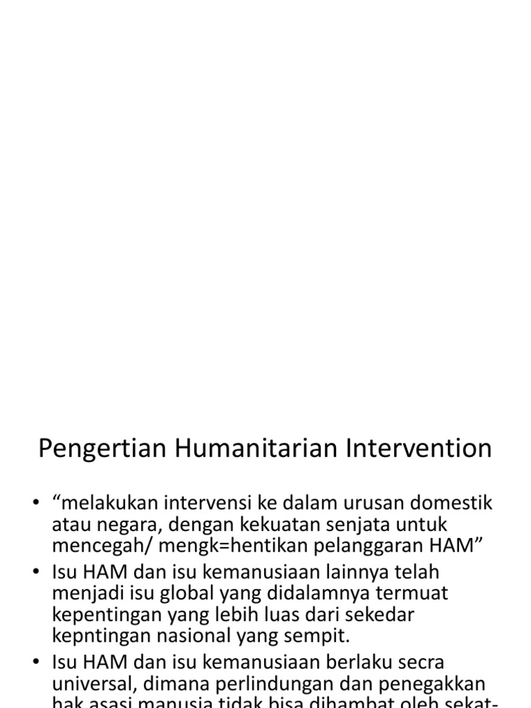 Humanitarian Intervention dan HAM | PDF
