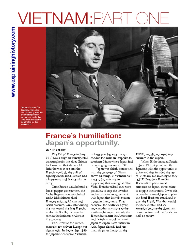 Origins of The Vietnam War Part One | PDF | Empire Of Japan | French ...