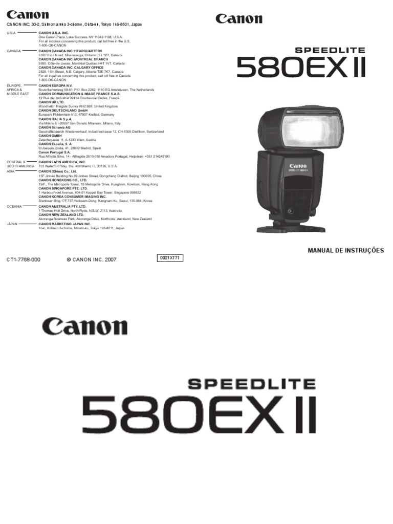 Manual Flash 580EX II | PDF | Flash (Photography) | Aperture