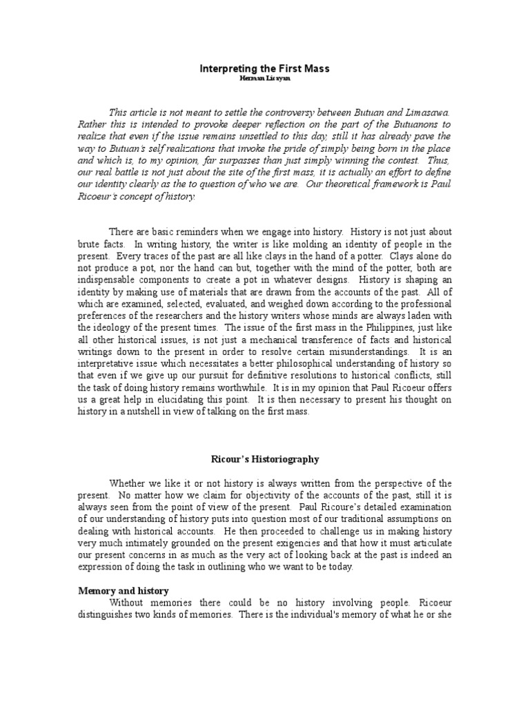 Interpreting The First Mass | PDF | Historiography | Historian