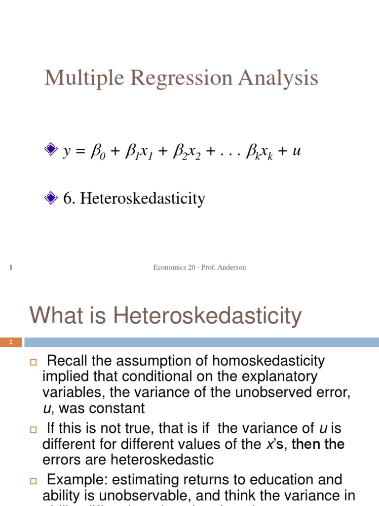 Heteroskedasticity | PDF | Heteroscedasticity | Errors And Residuals