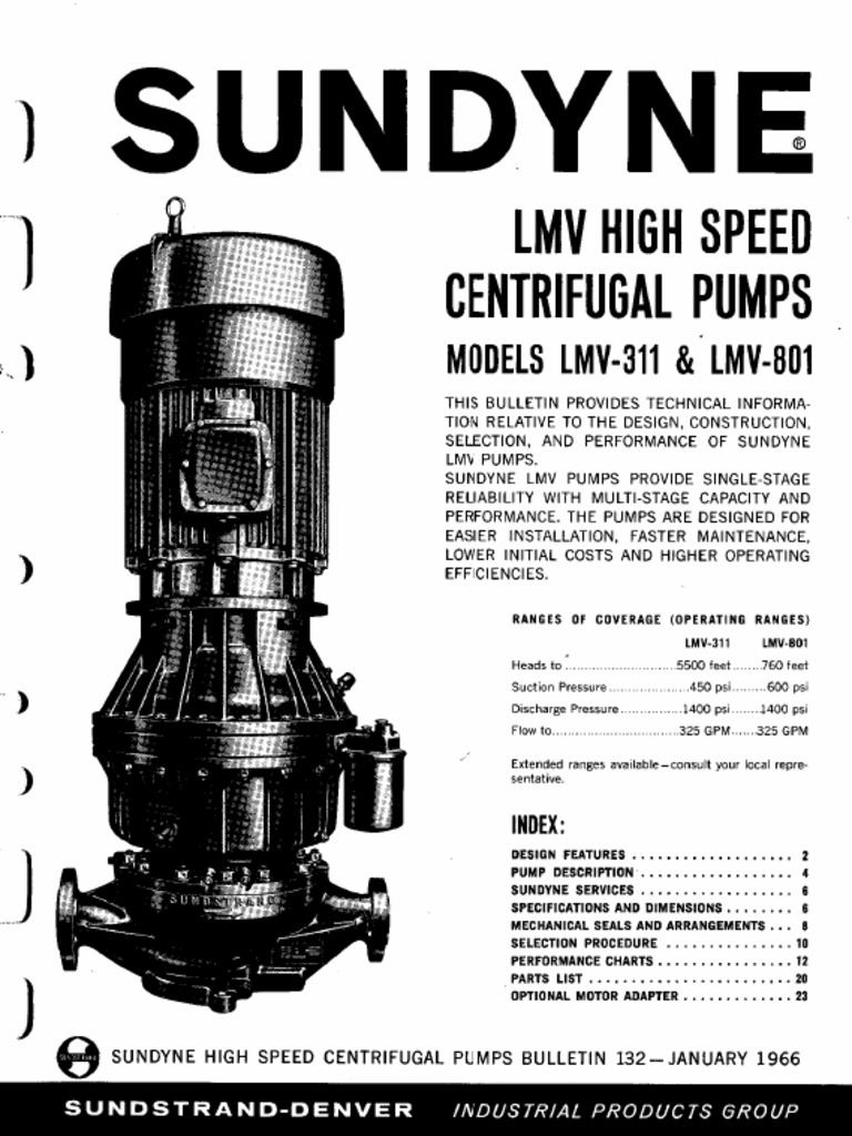 Sundyne Centrifugal Pumps | PDF