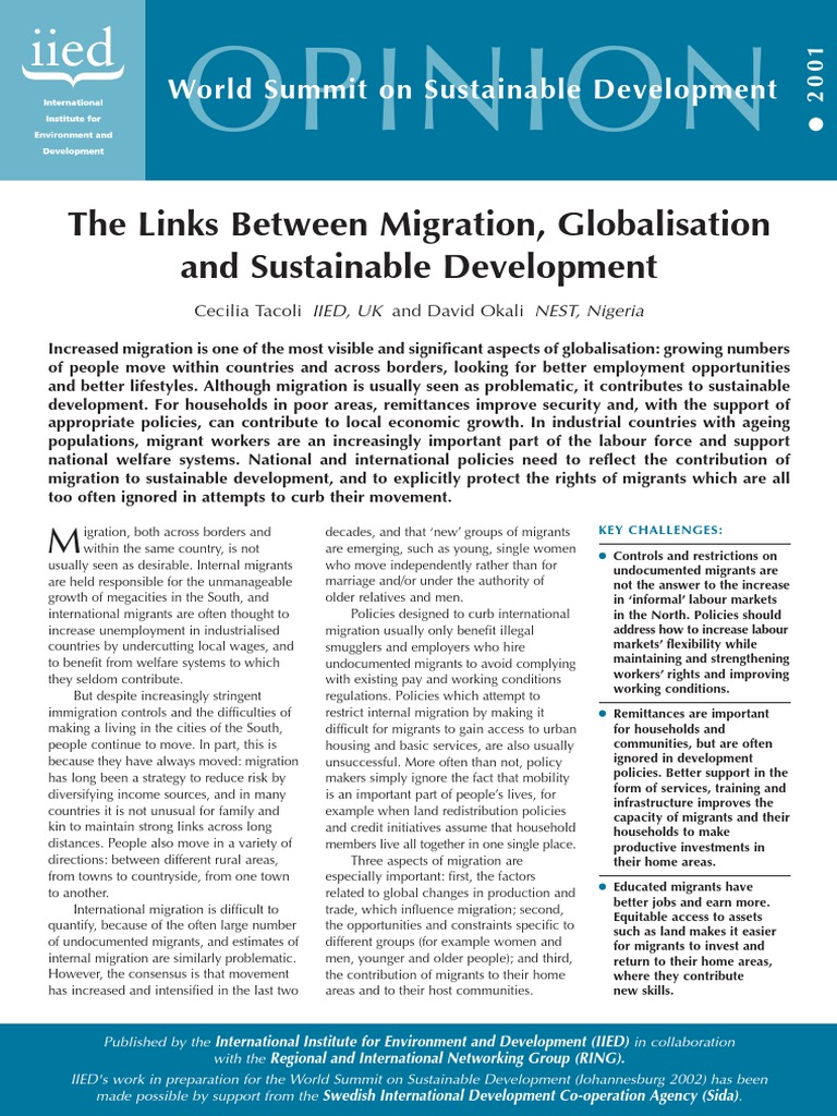 Opinion: The Links Between Migration, Globalisation and Sustainable ...