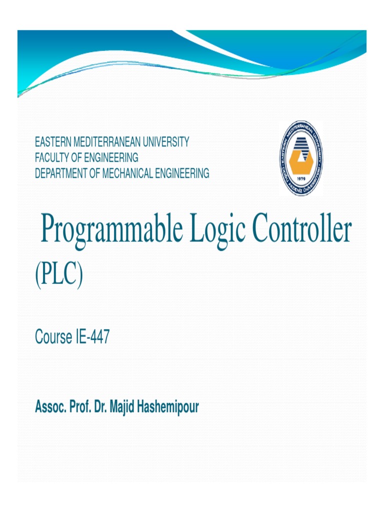 Programmable Logic Controller Programmable Logic Controller: Course IE ...