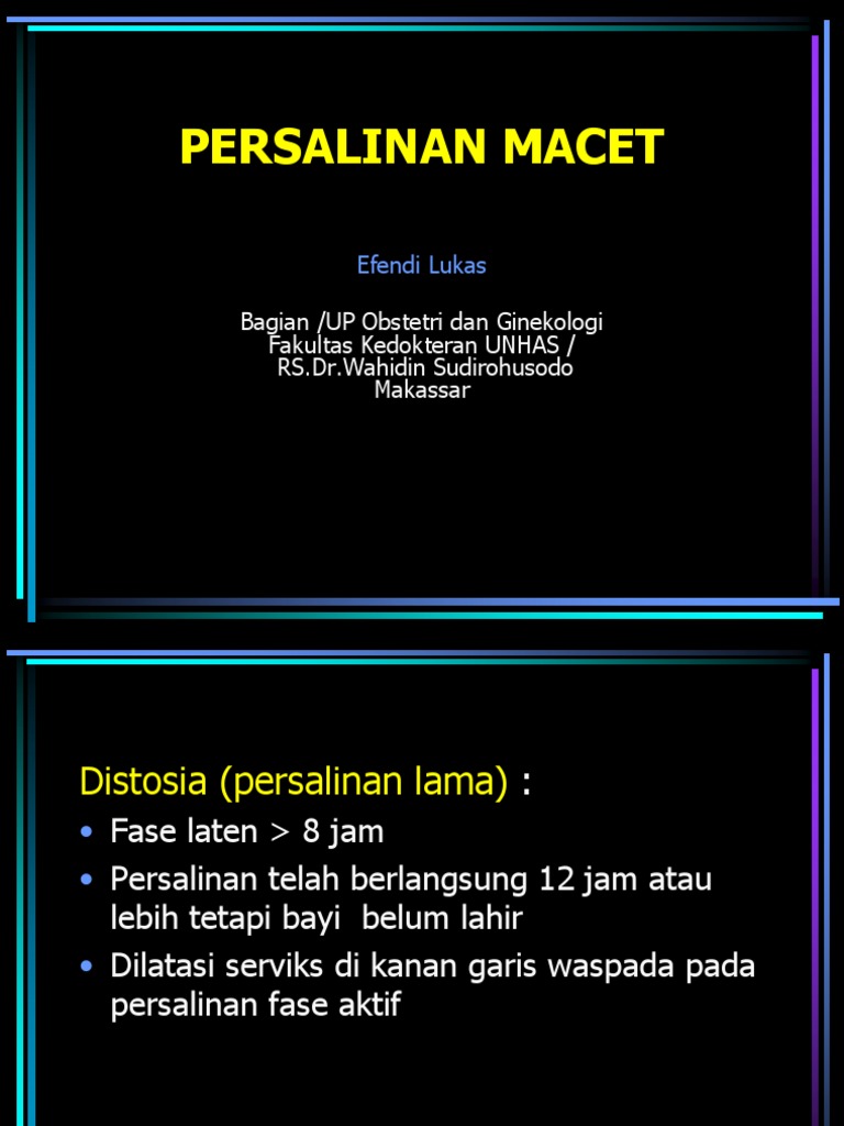 Penyebab dan Penanganan Partus Macet | PDF