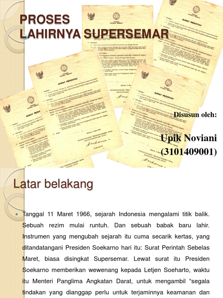 Proses Lahirnya Supersemar | PDF