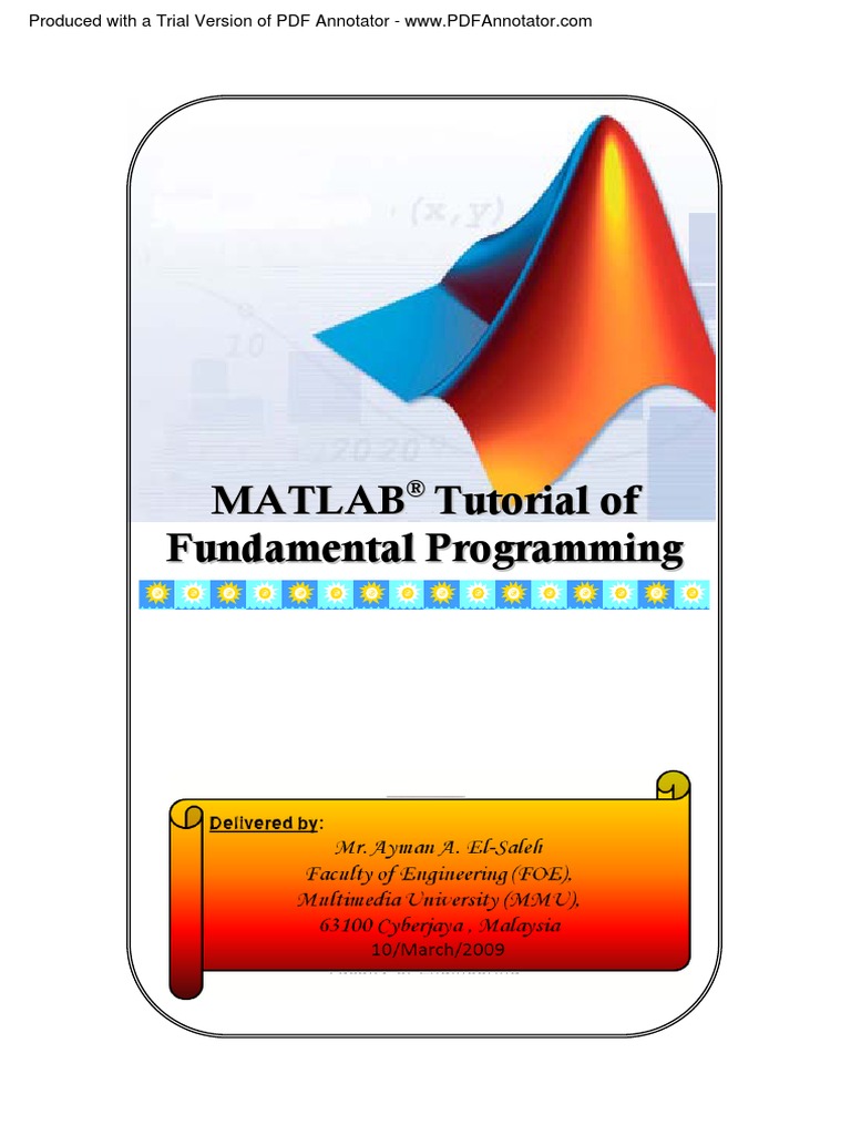 MATLAB Tutorial Fundamental Programming | PDF | Control Flow | Matrix ... MATLAB Tutorial Fundamental Programming | PDF | Control Flow | Matrix ...