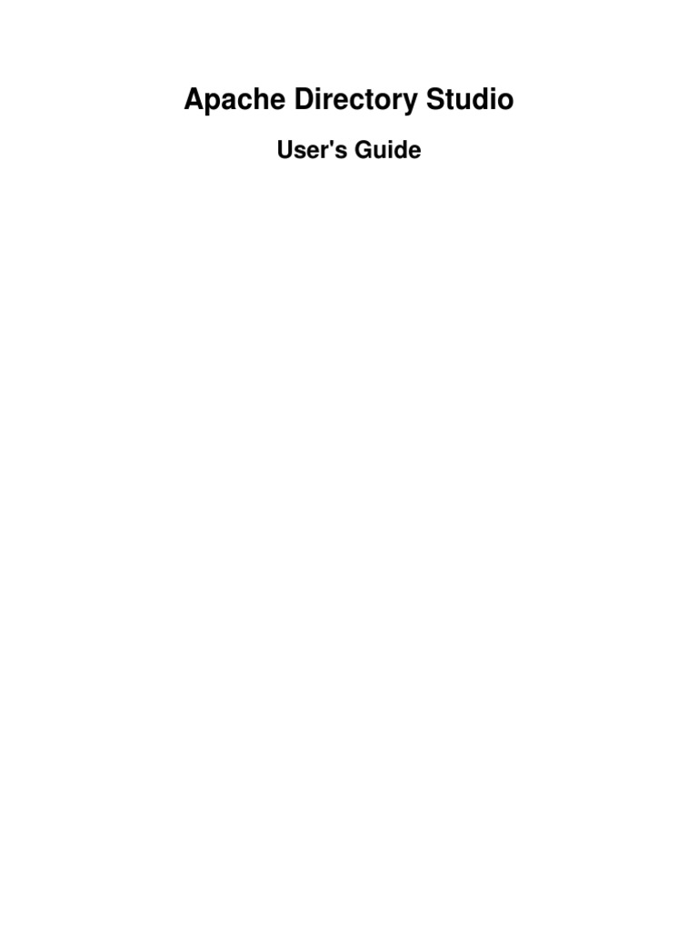 Apache Directory Studio: User's Guide | PDF | Proxy Server | Port (Computer Networking)