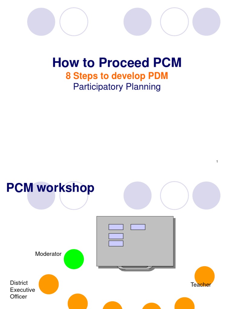 How To Proceed PCM: 8 Steps To Develop PDM | PDF | Monitoring And ...