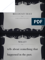 Recount Text Structure Explained | PDF | Verb | Languages