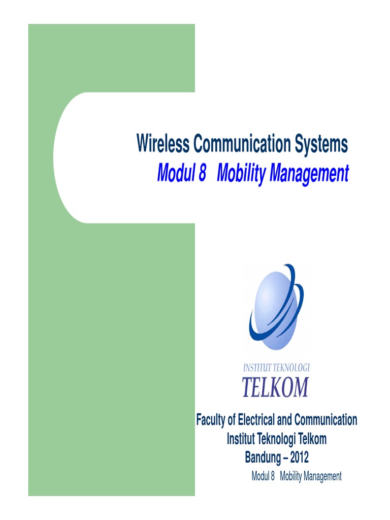 Mobility Management in Wireless Networks | PDF | Network Protocols ...