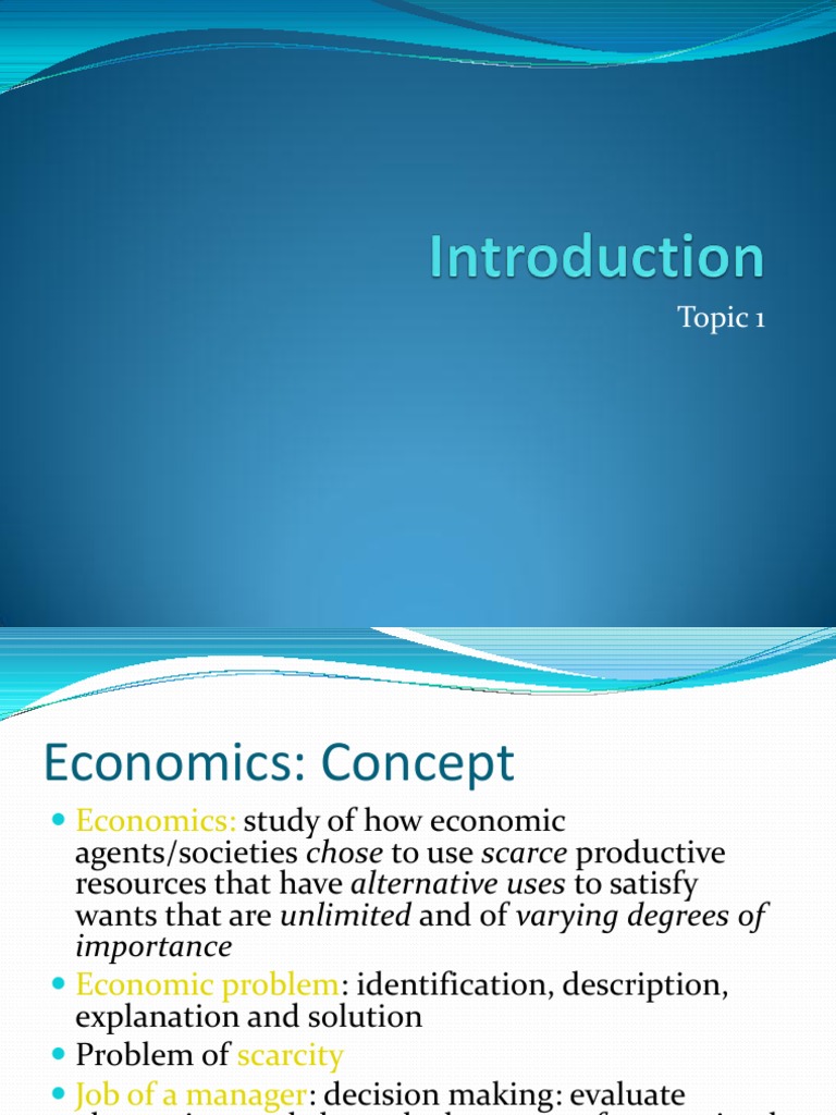 An Introduction to Key Economic Concepts for Business Decision Making ...