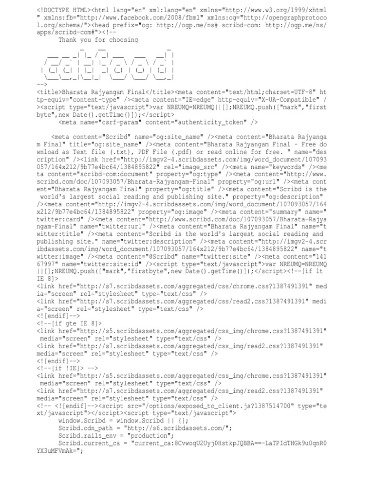 Bharata Rajyangam Final | PDF | Arial | Computer Related Introductions