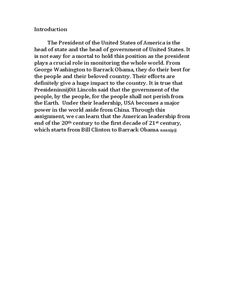 U.S. Presidential Leadership Overview | PDF
