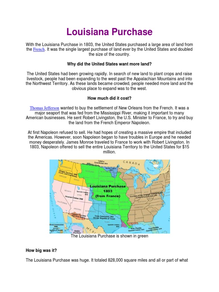 Louisiana Purchase | PDF | Louisiana Purchase | Louisiana