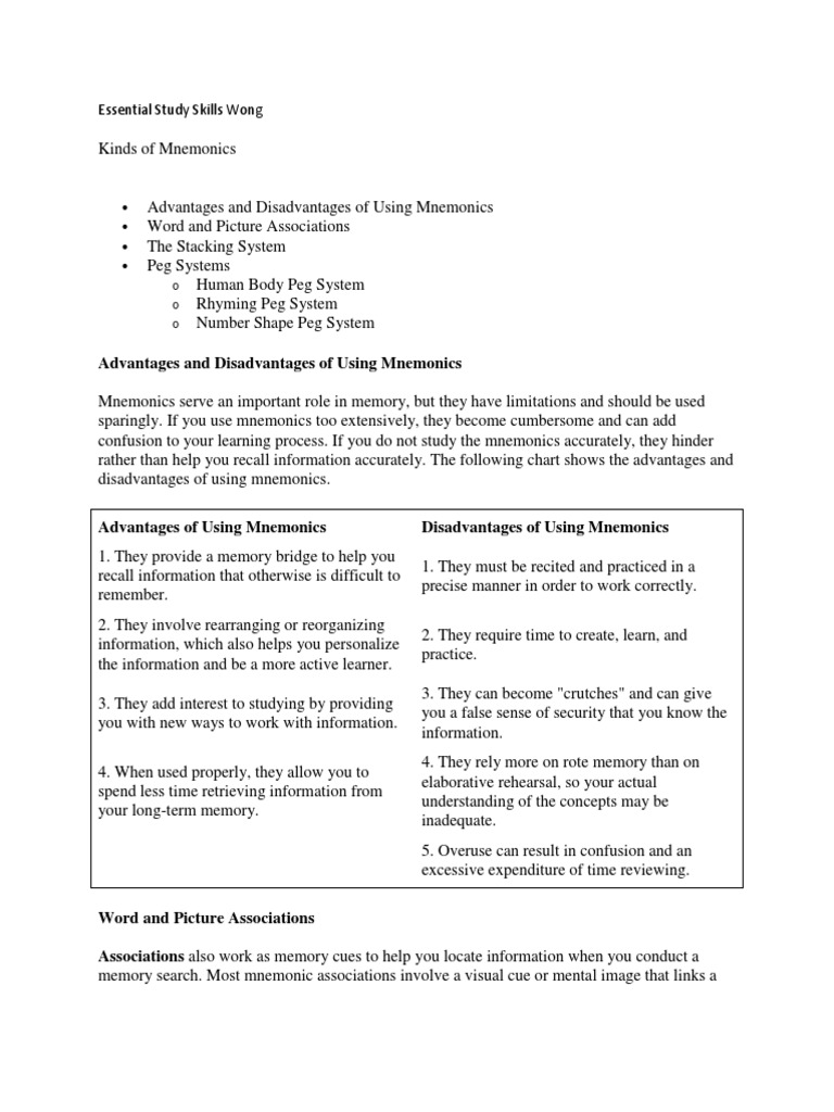 Memory Aids | Download Free PDF | Mnemonic | Memory