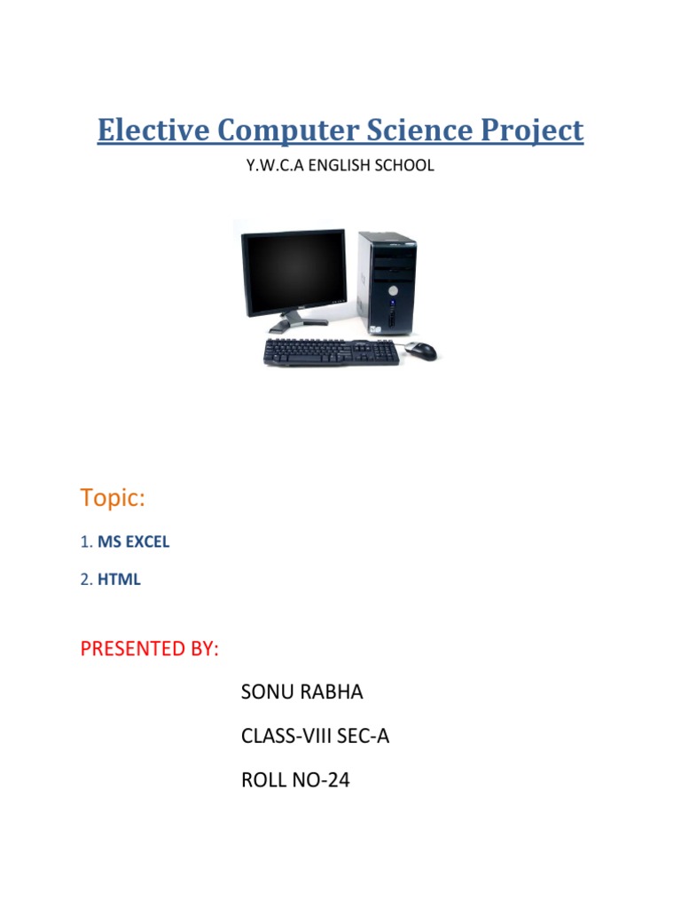 Elective Computer Science Project: Topic | PDF | Career & Growth | Art