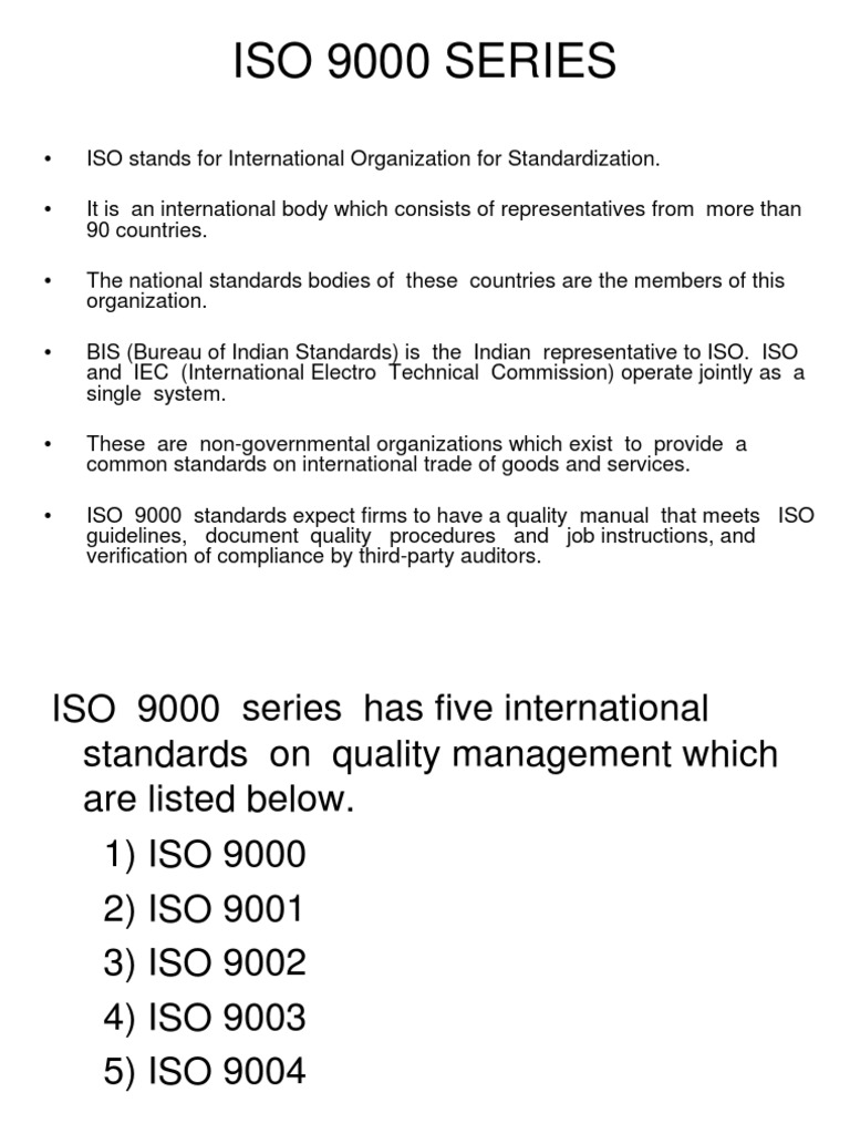 Iso 9000 Series | PDF | Iso 9000 | International Organization For Standardization