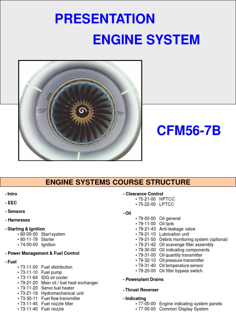CFM56-7B Engine Systems Overview | PDF | Pump | Electrical Connector