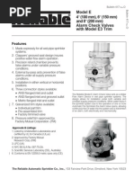 Reliable Alarm Check Valve DATASHEET | PDF | Fire Sprinkler System | Valve