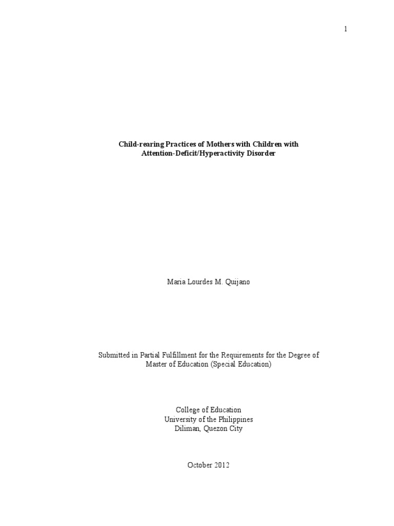 Child-Rearing Practices | PDF | Parenting | Relationships