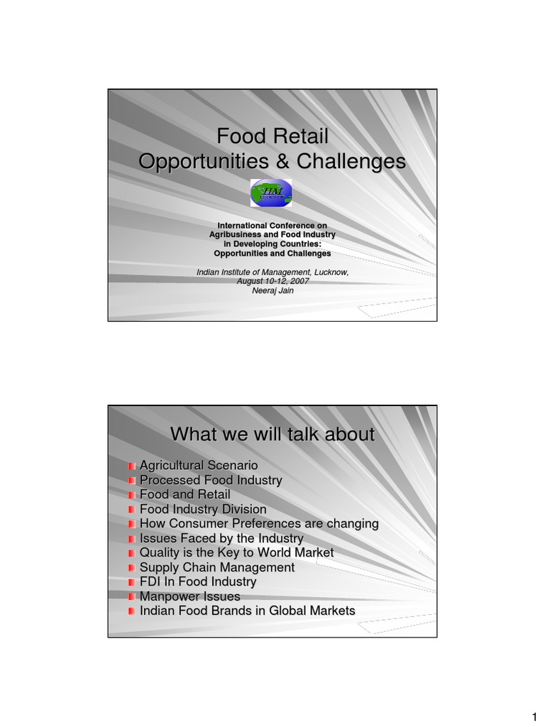Food Retail Opportunities & Challenges | PDF | Supply Chain Management ...