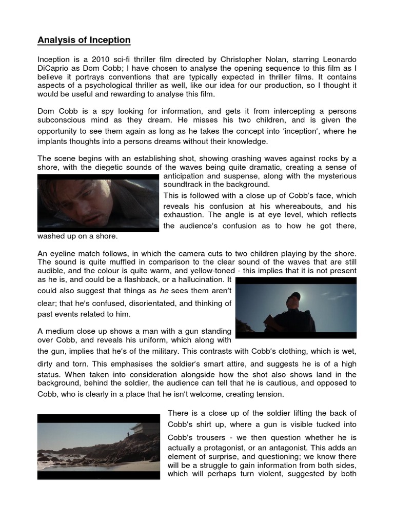 Analysis of Inception | PDF | Leisure