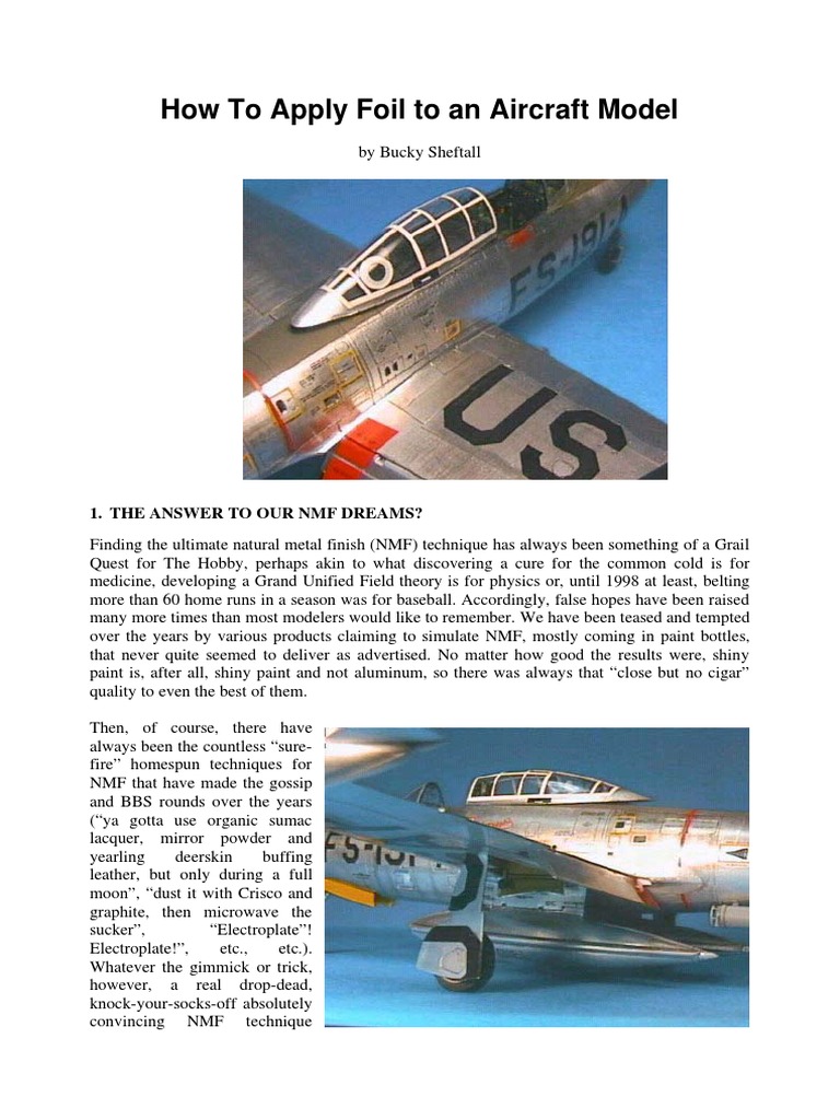 How To Apply Foil To An Aircraft Model | PDF | Adhesive | Abrasive