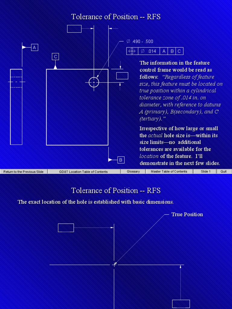 Tolerance of Position - RFS | PDF | Engineering Tolerance | Engineering