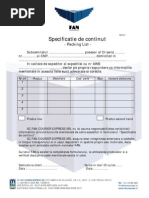 Model Borderou Serie Posta Romana | PDF