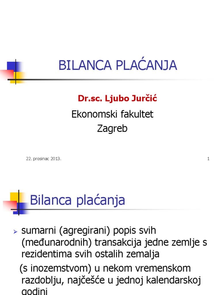 Bilanca Plaćanja | PDF