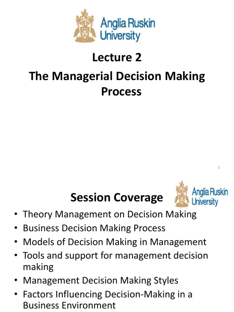 Managerial Decision Making Process | Decision Theory | Decision Making