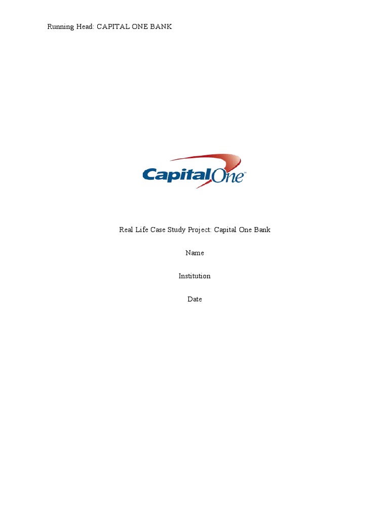 Real Life Case Study Project - Capital One Bank | PDF | Economies | Science