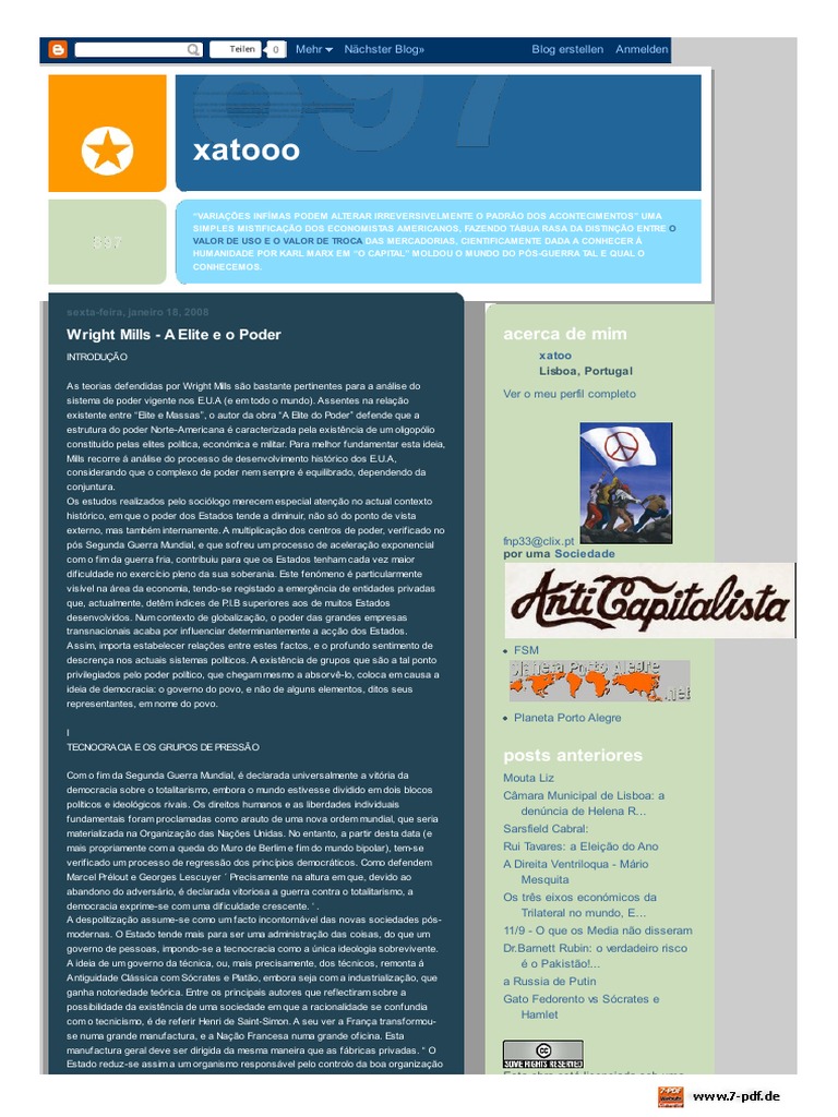 Resenha # Wright Mills - A Elite e o Poder | PDF | Economia | Poder (social e político)