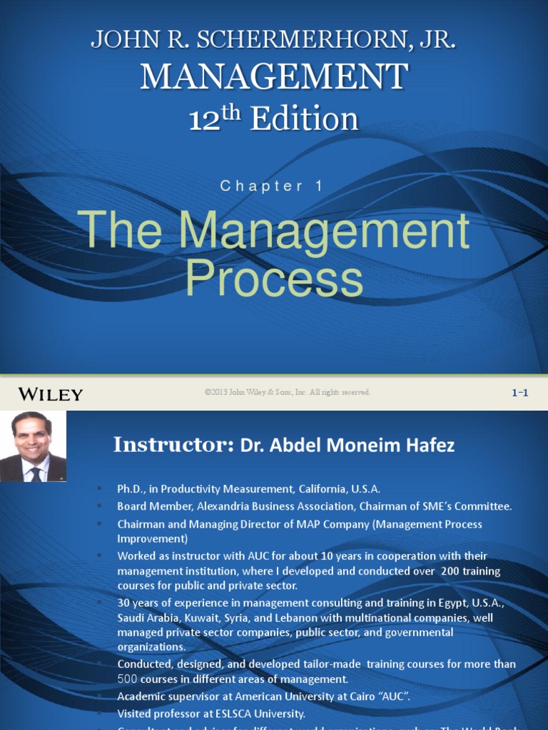 Ch01 The Management Process | PDF | Strategic Management | John Wiley ...