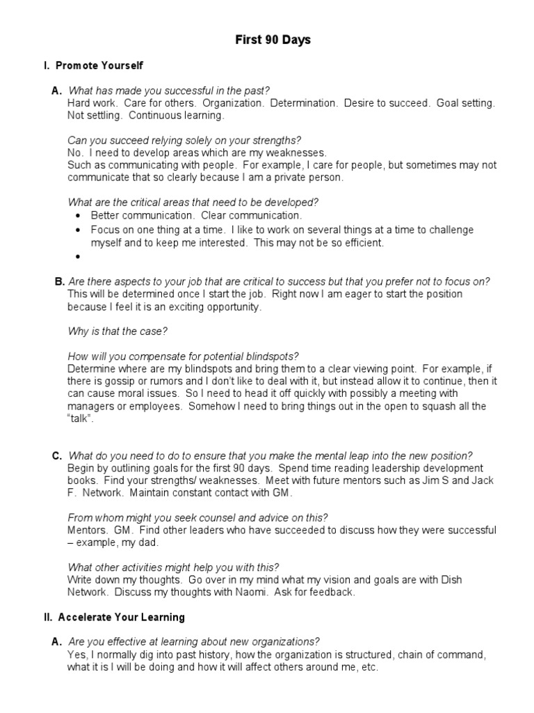 First 90 Days | PDF | Leadership | Decision Making