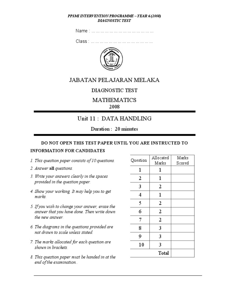 Unit 11 - Data Handling | PDF