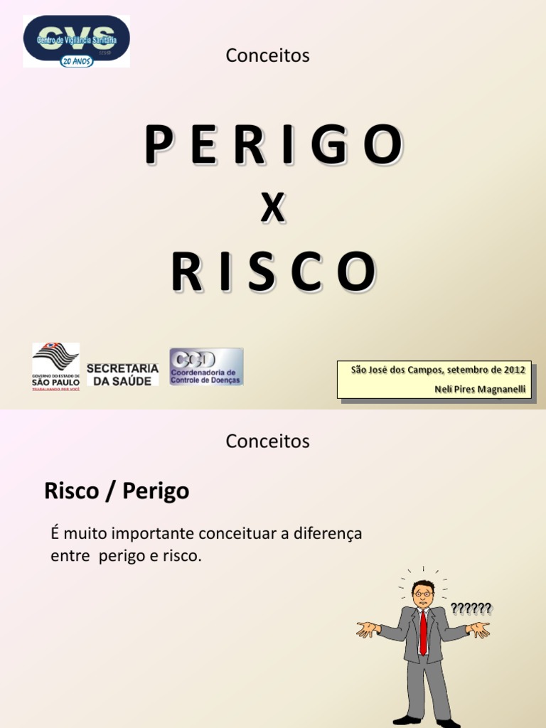 Conceito Risco X Perigo - Neli Pieres Magnanelli (DVST) PDF | PDF | Risco | Fator de risco