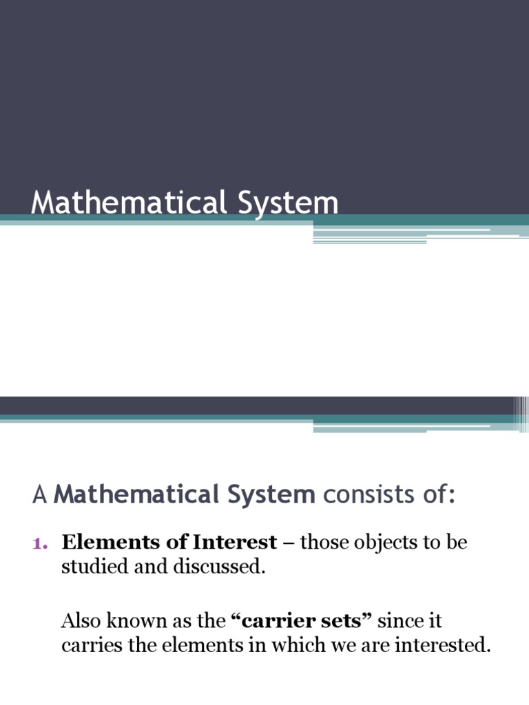 Mathematical System | PDF