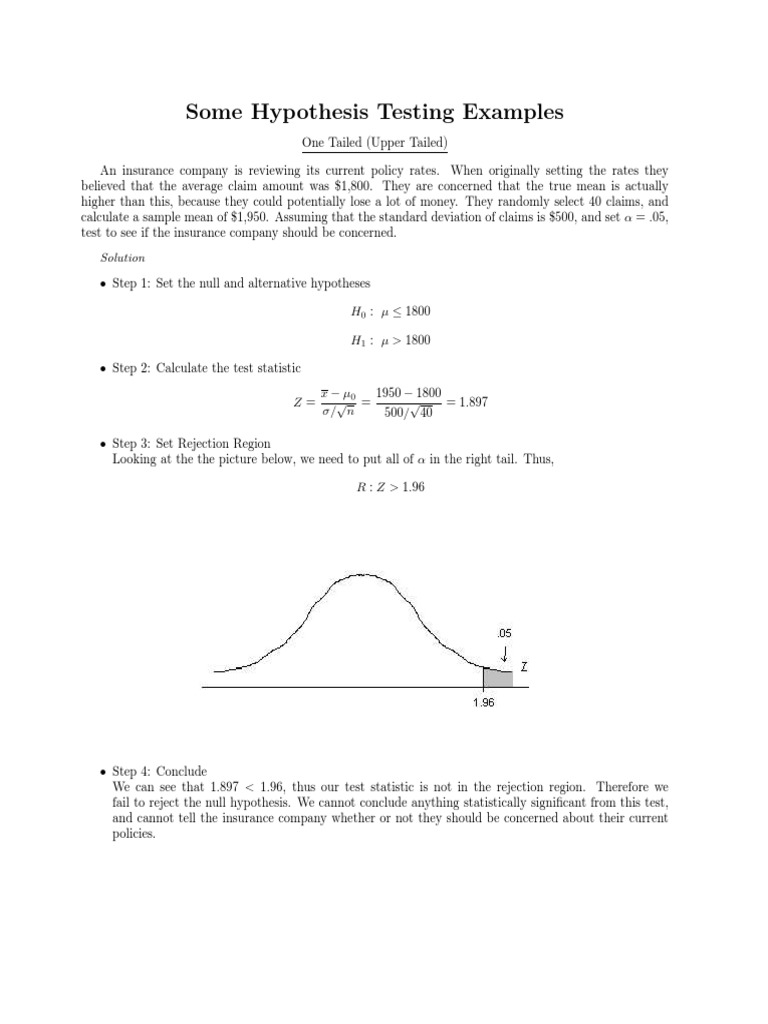 Hypothesis Testing | PDF | Statistical Hypothesis Testing | Null Hypothesis