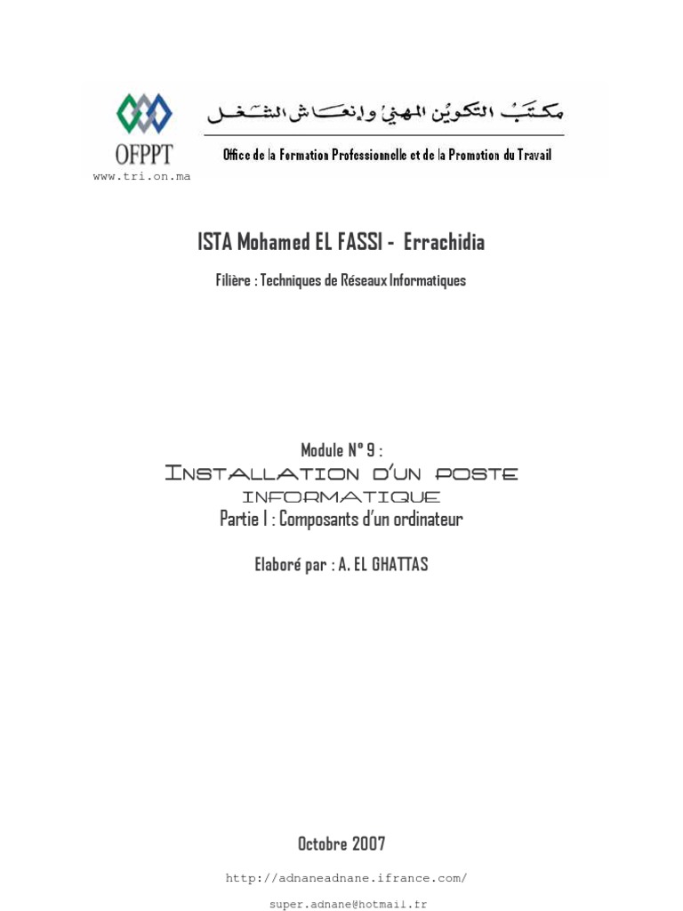 Module 09: Installation D'un Poste Informatique | PDF | Processeur | Bios